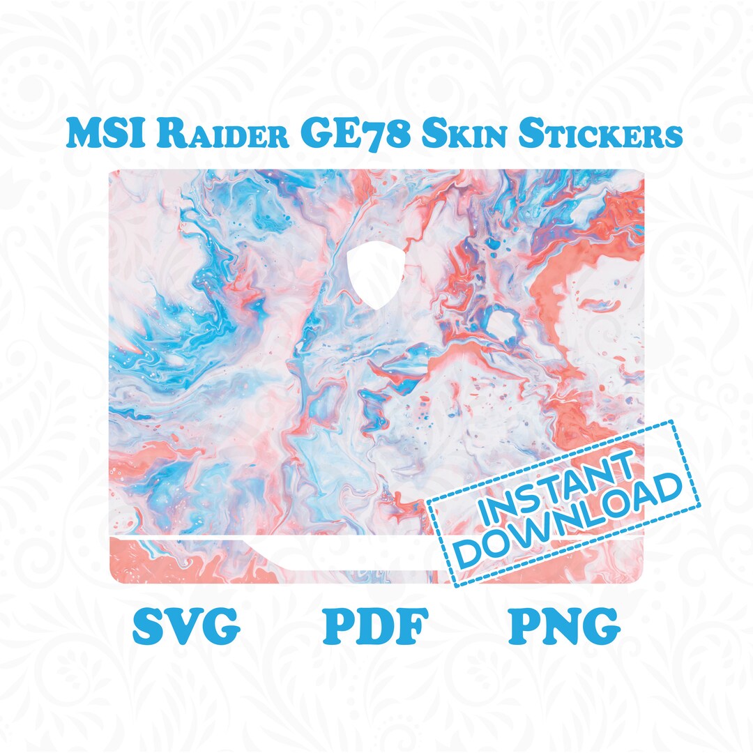 Watercolor MSI Laptop Skins Set of 4 Multi-artwork MSI Raider Laptop ...