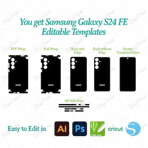 Samsung Galaxy S24 FE Editable Template by Digiartist Store, Galaxy S24 ...
