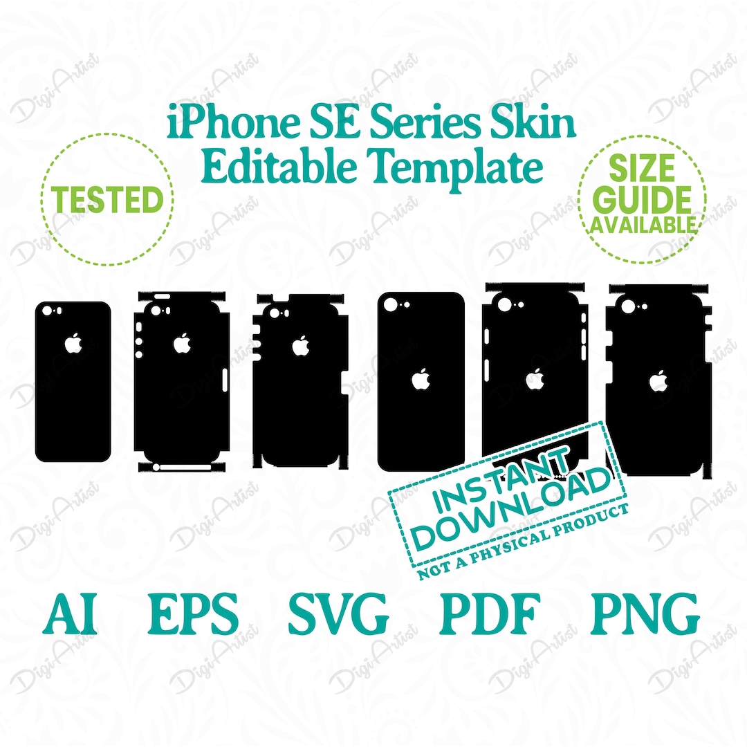 IPhone SE Series Editable Template by Digiartist Store, iPhone SE 3rd ...