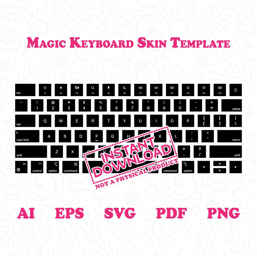 Magic Keyboard Skin Editable Template Custome Keyboard Stickers, Magic ...