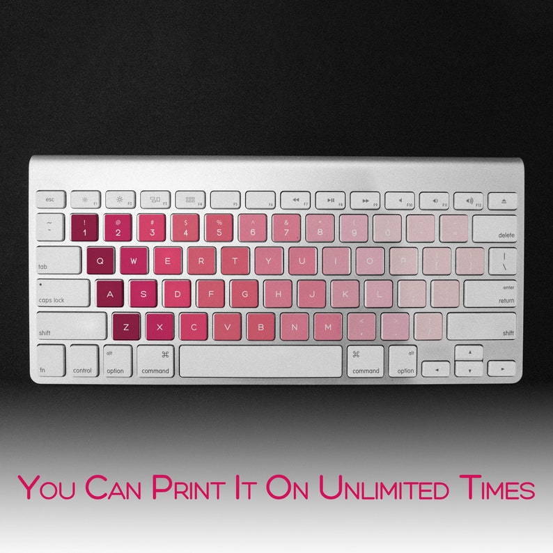 Typing Practice Cute Keyboard Stickers in 4 Muti-color 1.5cm Key ...