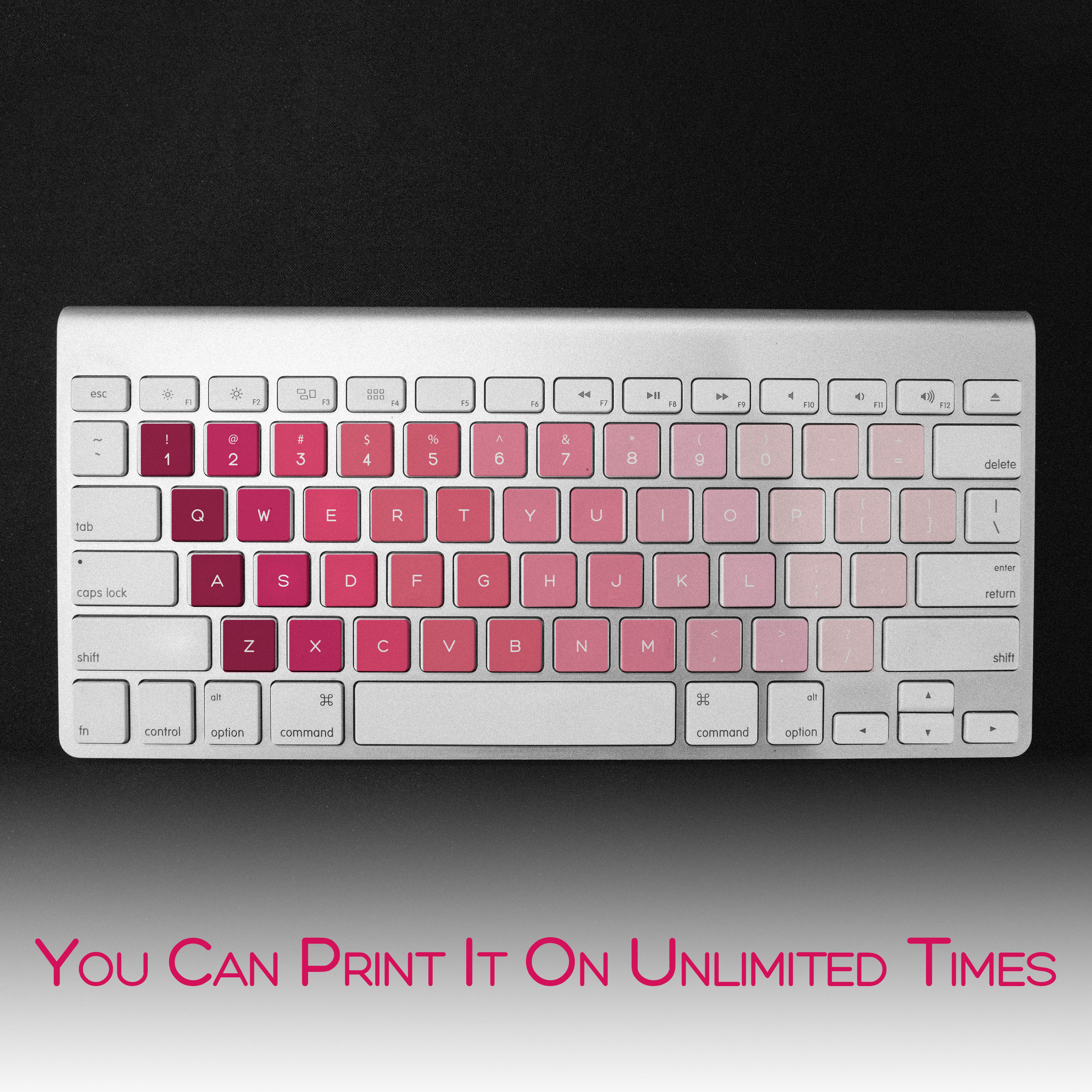 Typing Practice Cute Keyboard Stickers in 4 Muti-color 1.5cm Key ...