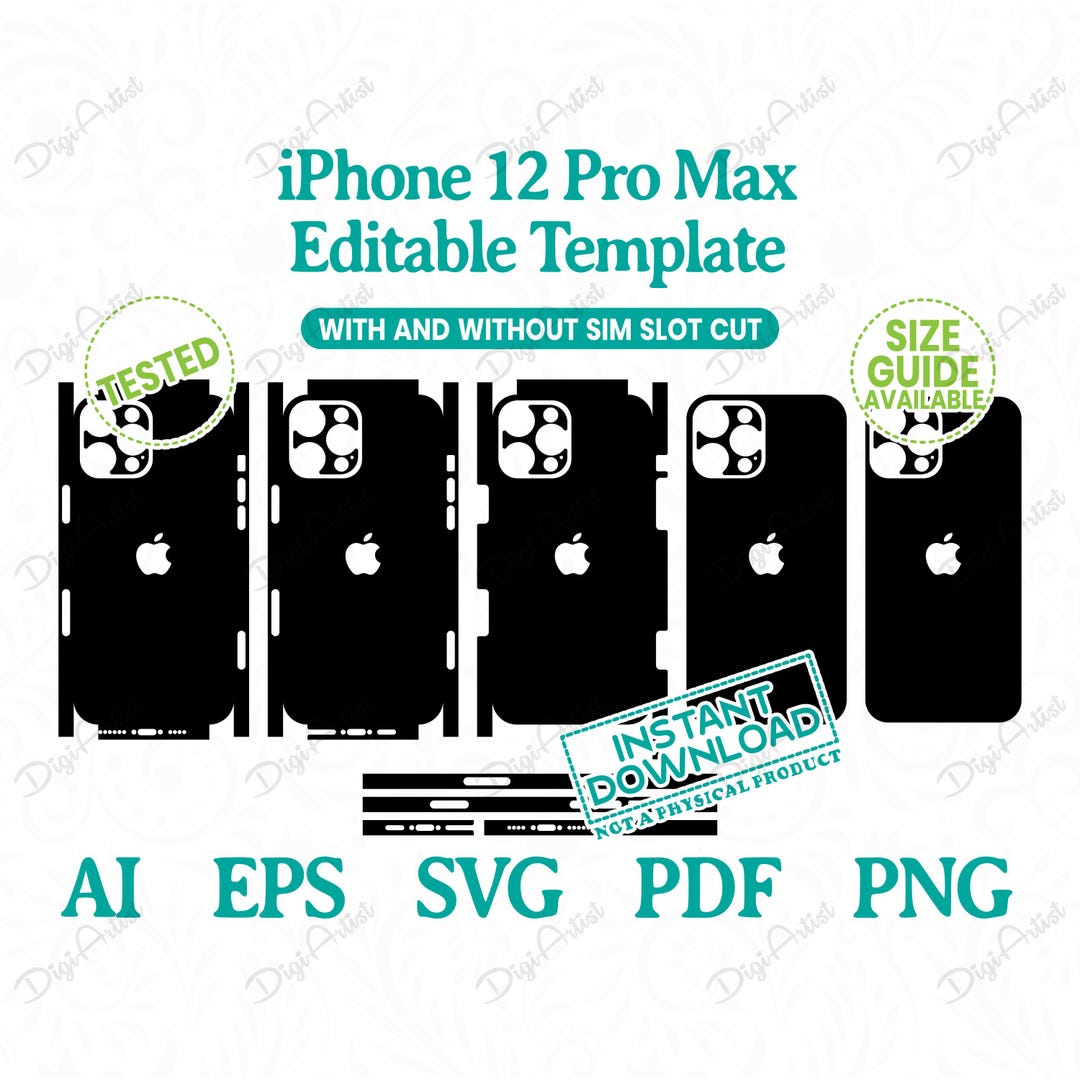 IPhone 12 Pro Max Template by Digiartist Store, iPhone 12 Pro Max ...