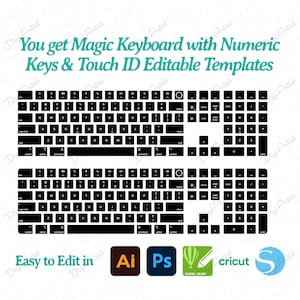 Magic Keyboard With Numeric Keys Editable Template by Digiartist Store ...