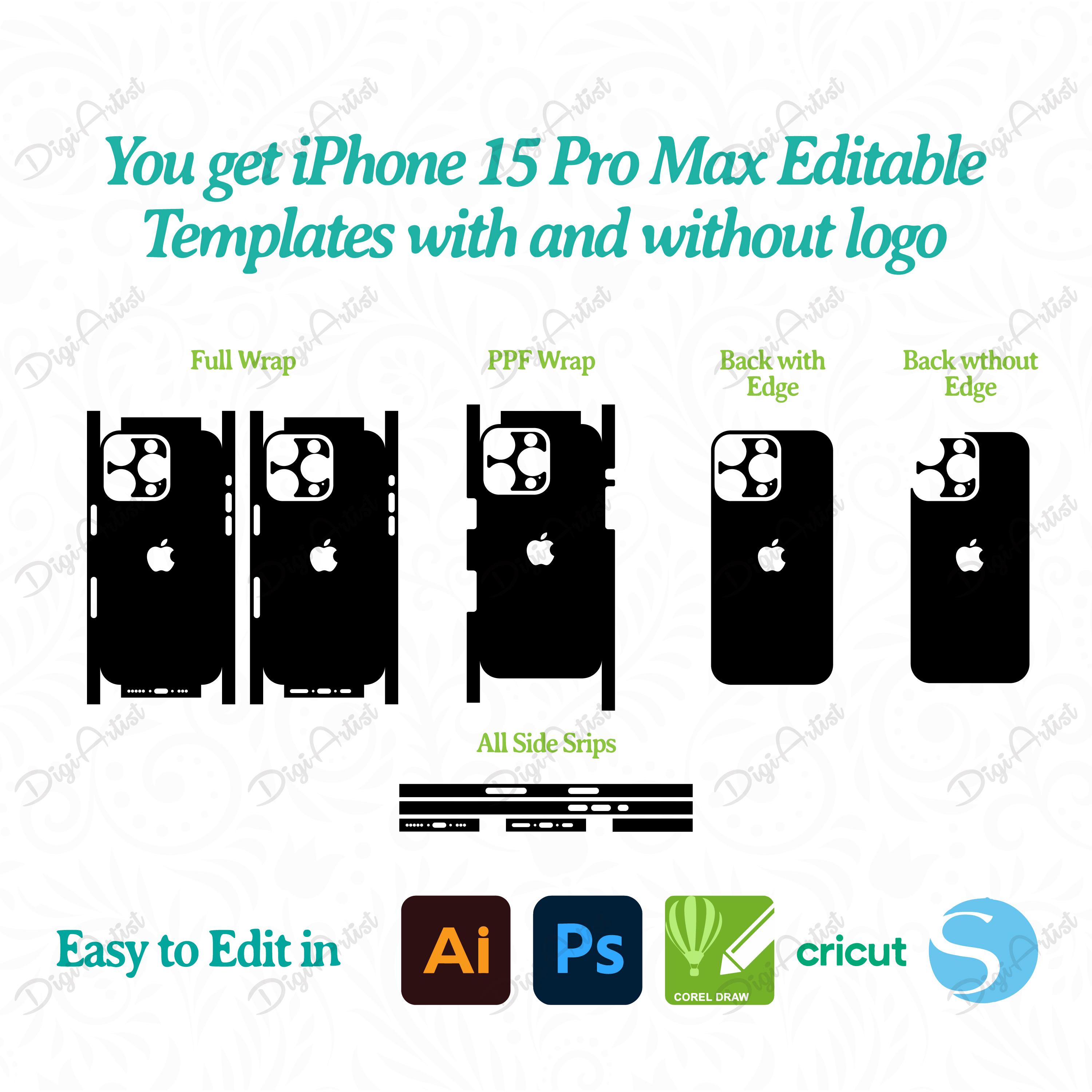 IPhone 15 Pro Max Editable and Printable Template by Digiartist Store ...