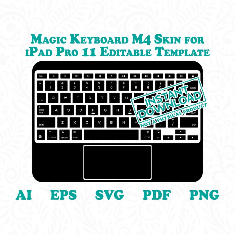 Magic Keyboard Skin M4 Editable Template for iPad Pro 11 M4 by ...