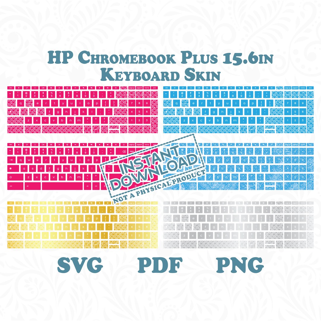HP Chromebook Plus 15.6in Cute Keyboard Stickers by Digiartist Store ...