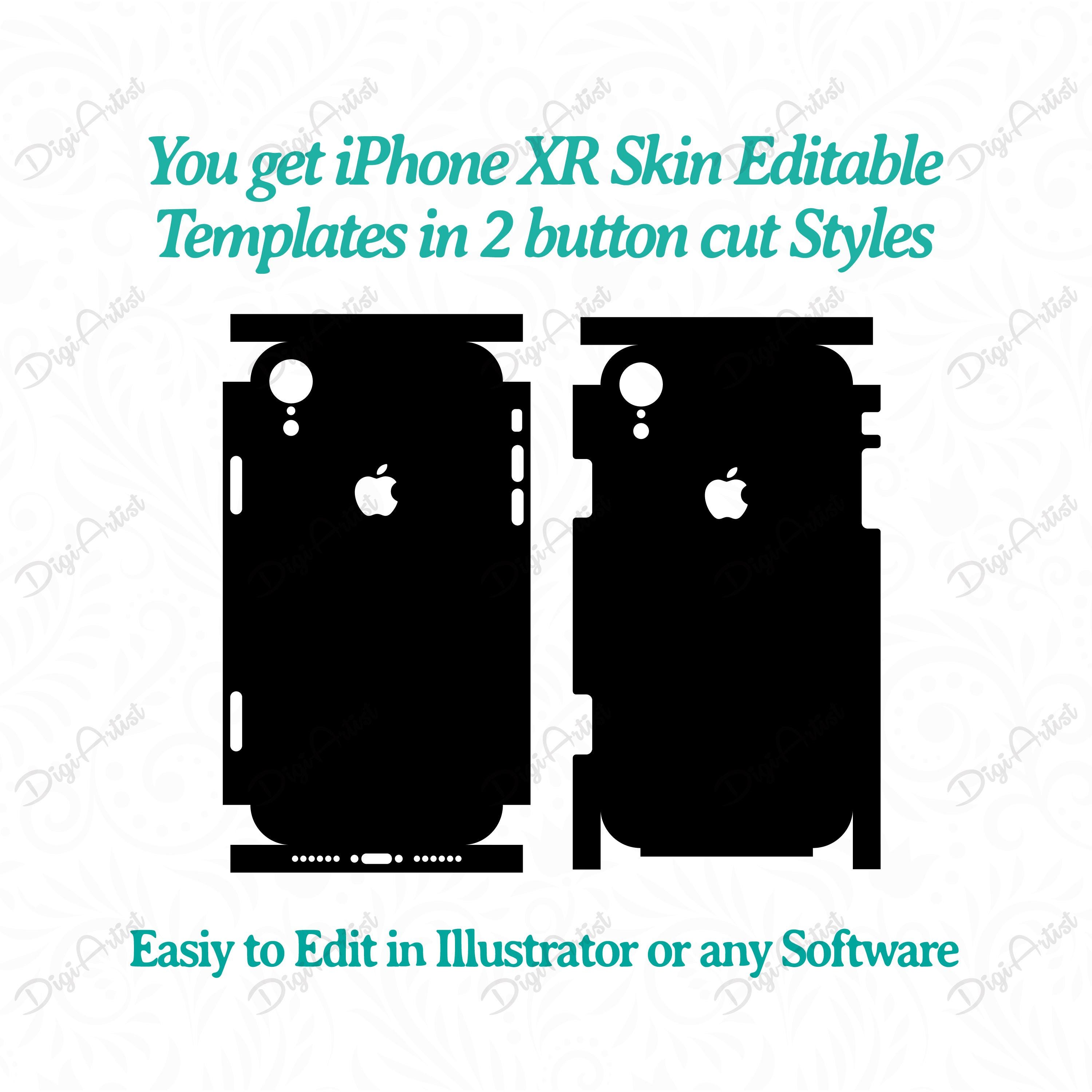 IPhone XR Template by Digiartist Store, iPhone XR Skin Editable ...