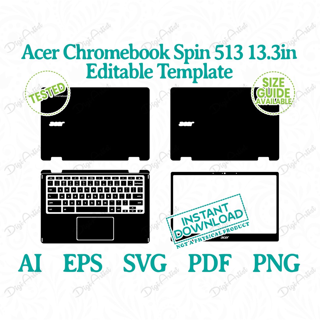 Acer Chromebook Spin 513 13.3in Editable Template by Digiartist Store ...