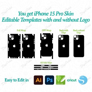 IPhone 15 Plus Editable and Printable Template by Digiartist Store ...
