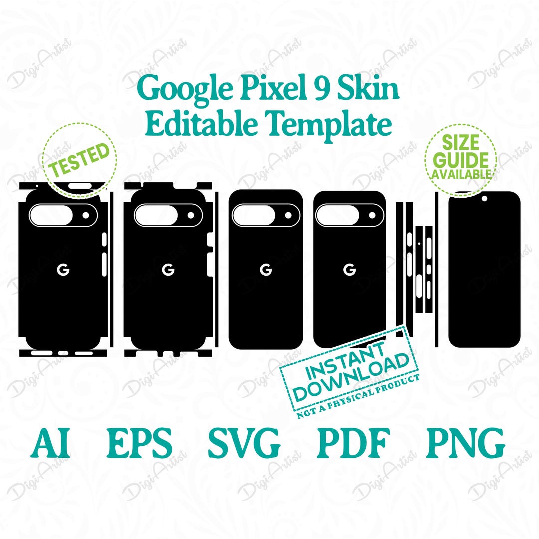 Google Pixel 9 Skin Editable Template by Digiartist Store, Pixel 9 ...