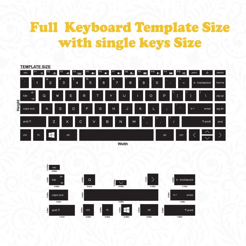 HP Envy 13 X360 Keyboard Editable Template, HP Envy Laptop Skin Cute ...