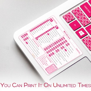 Keyboard Shortcuts Printable Stickers, Window Shortcuts Decal Clipart ...