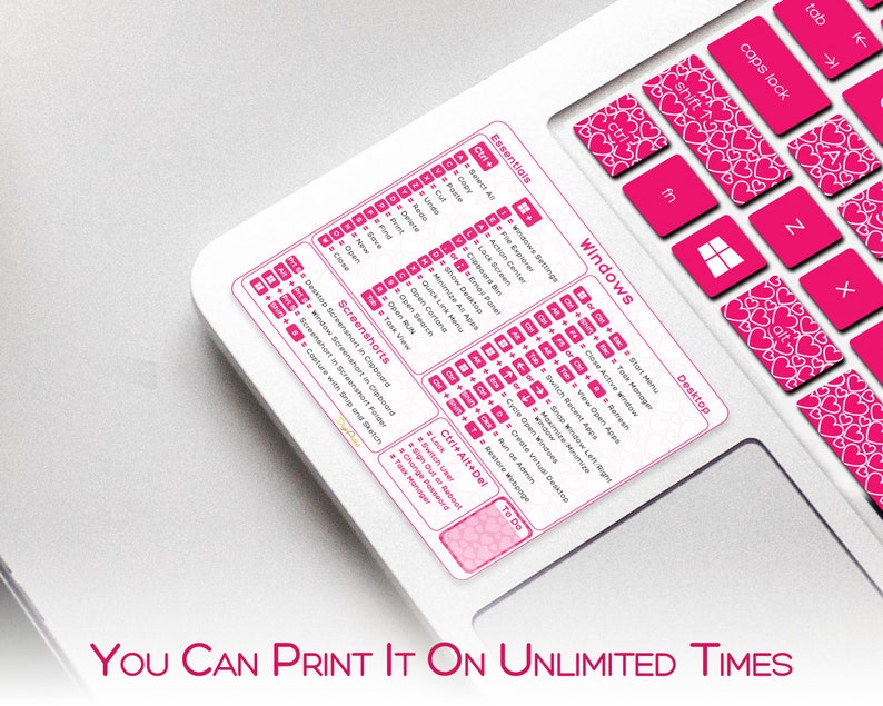Keyboard Shortcuts Printable Stickers, Window Shortcuts Decal Clipart ...