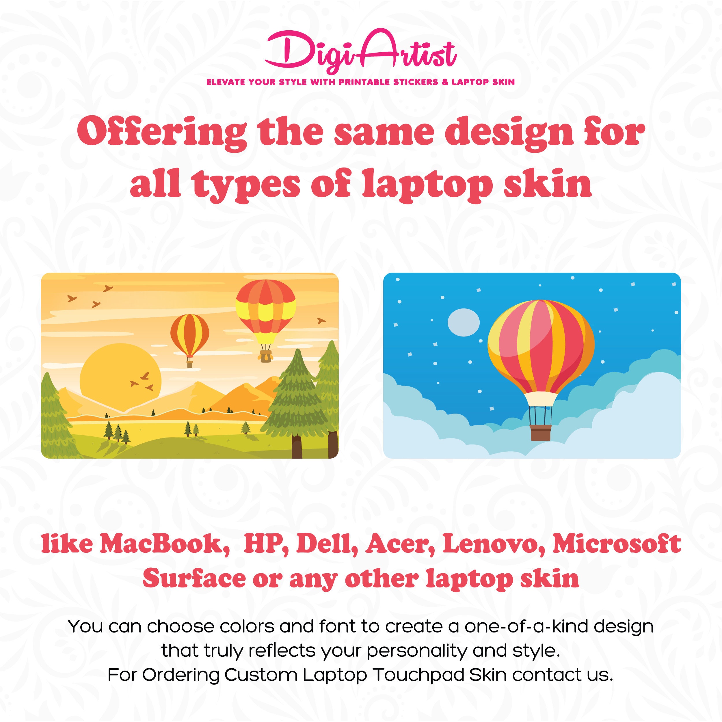 Laptop Touchpad Skins Set of 8 Touchpad Stickers in 2 - Etsy