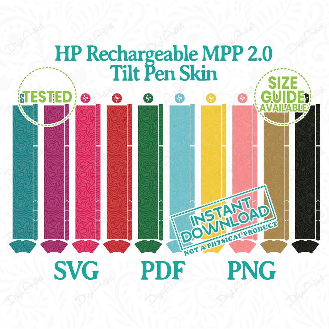 HP Rechargeable Mpp 2.0 Tilt Pen Skin by Digiartist Store, Pack of 20 ...