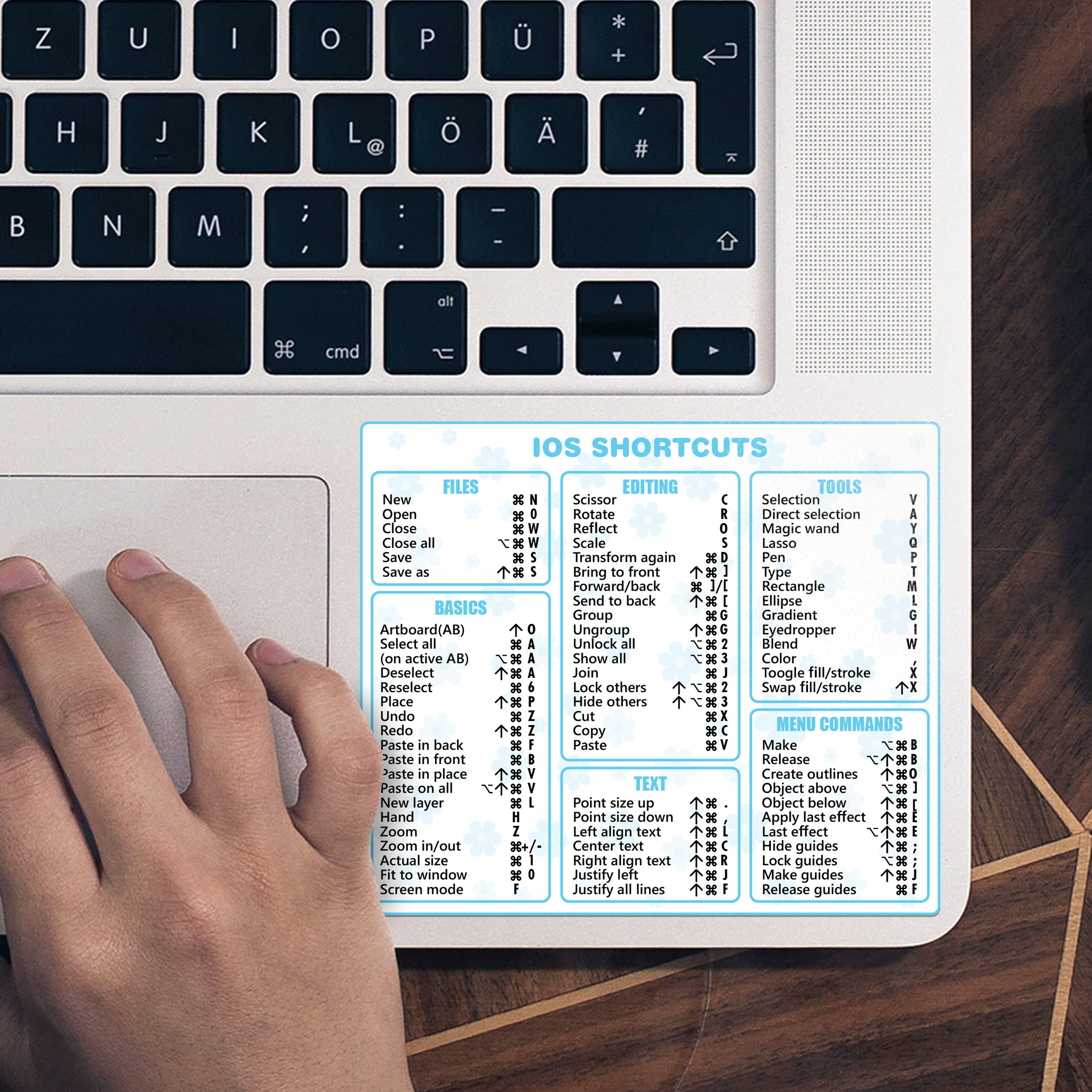 Ios Illustrator Keyboard Mac Shortcut Stickers in 3 Multi-color Cute ...