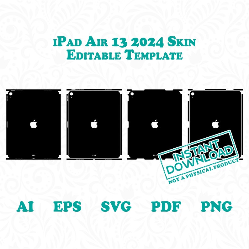 IPad Air 13 2024 Skin Editable Template by Digiartist Store, New iPad ...