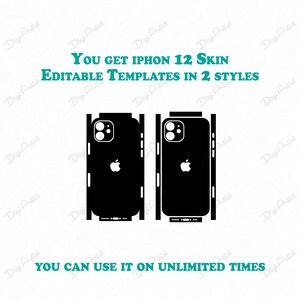Apple iPhone 12 Template by Digiartist Store, iPhone 12 Skin Editable ...