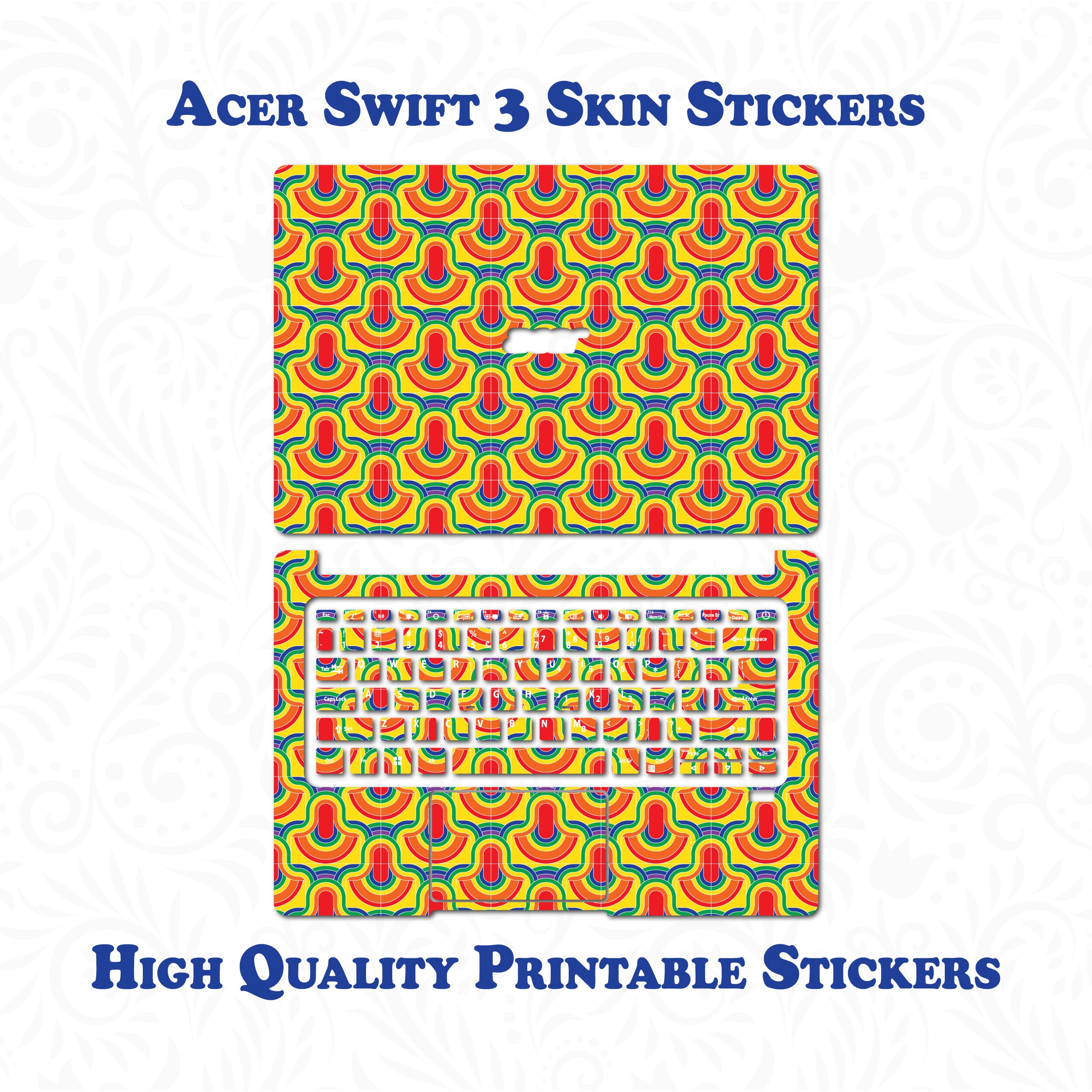 Acer Swift 3 Skins Acer Custom Keyboard Stickers Instant Digital ...