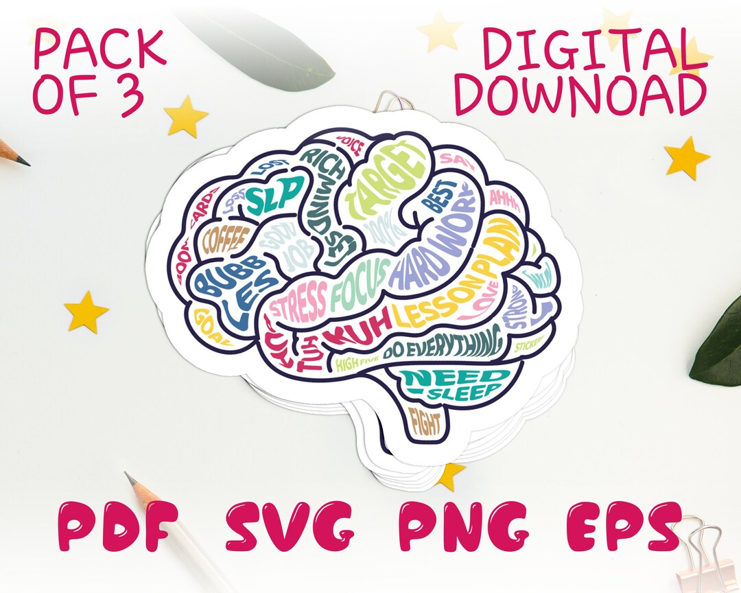 Speech Therapy SLP Stickers in 3 Speech Pathology SLP Gift Stickers ...