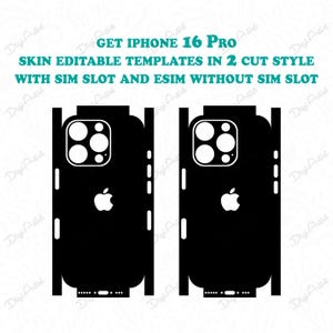 IPhone 16 Pro Skin Editable Template by Digiartist Store, iPhone 16 Pro ...
