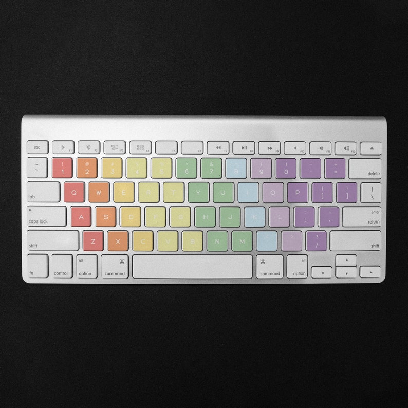 Typing Practice Cute Keyboard Stickers in 4 Muti-color 1.5cm Key ...