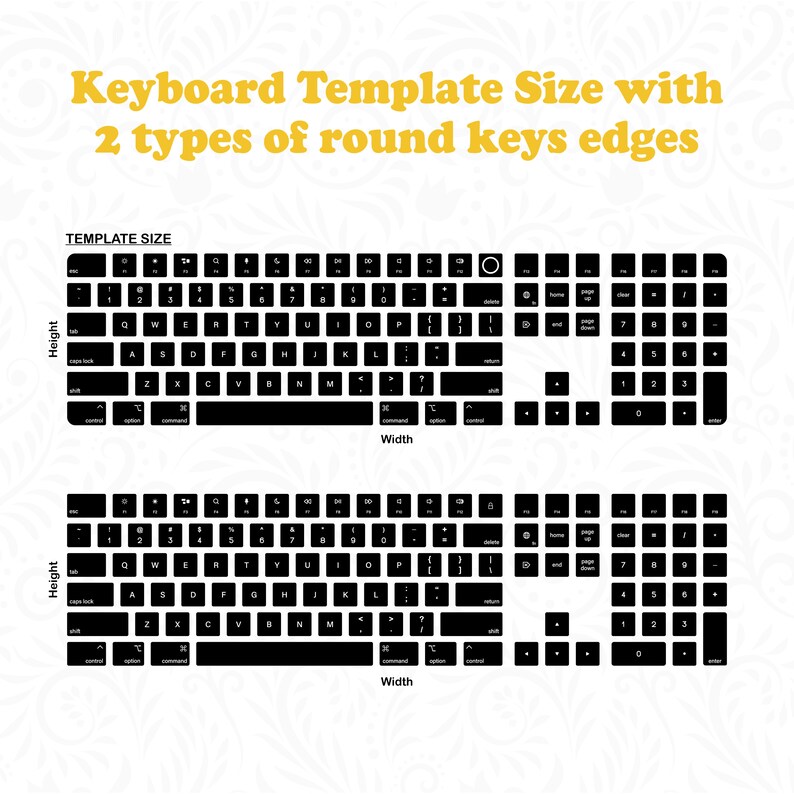 Magic Keyboard Skin Editable Template, Touch and Numeric Keyboard ...