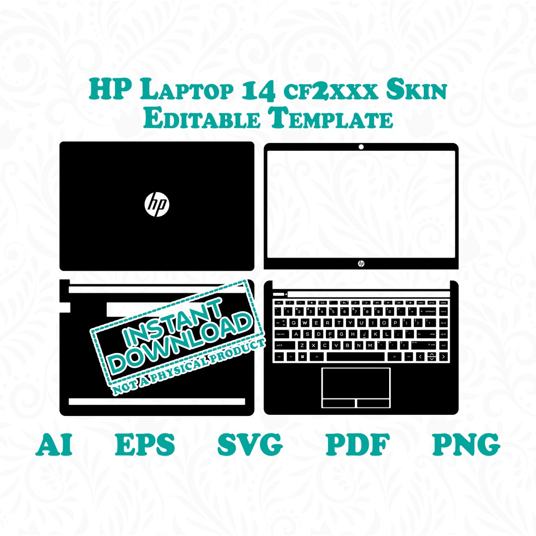 HP Laptop 14 CF2XXX Skin Editable Template by Digiartist Store, HP ...