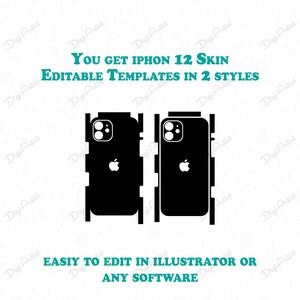 Apple iPhone 12 Template by Digiartist Store, iPhone 12 Skin Editable ...