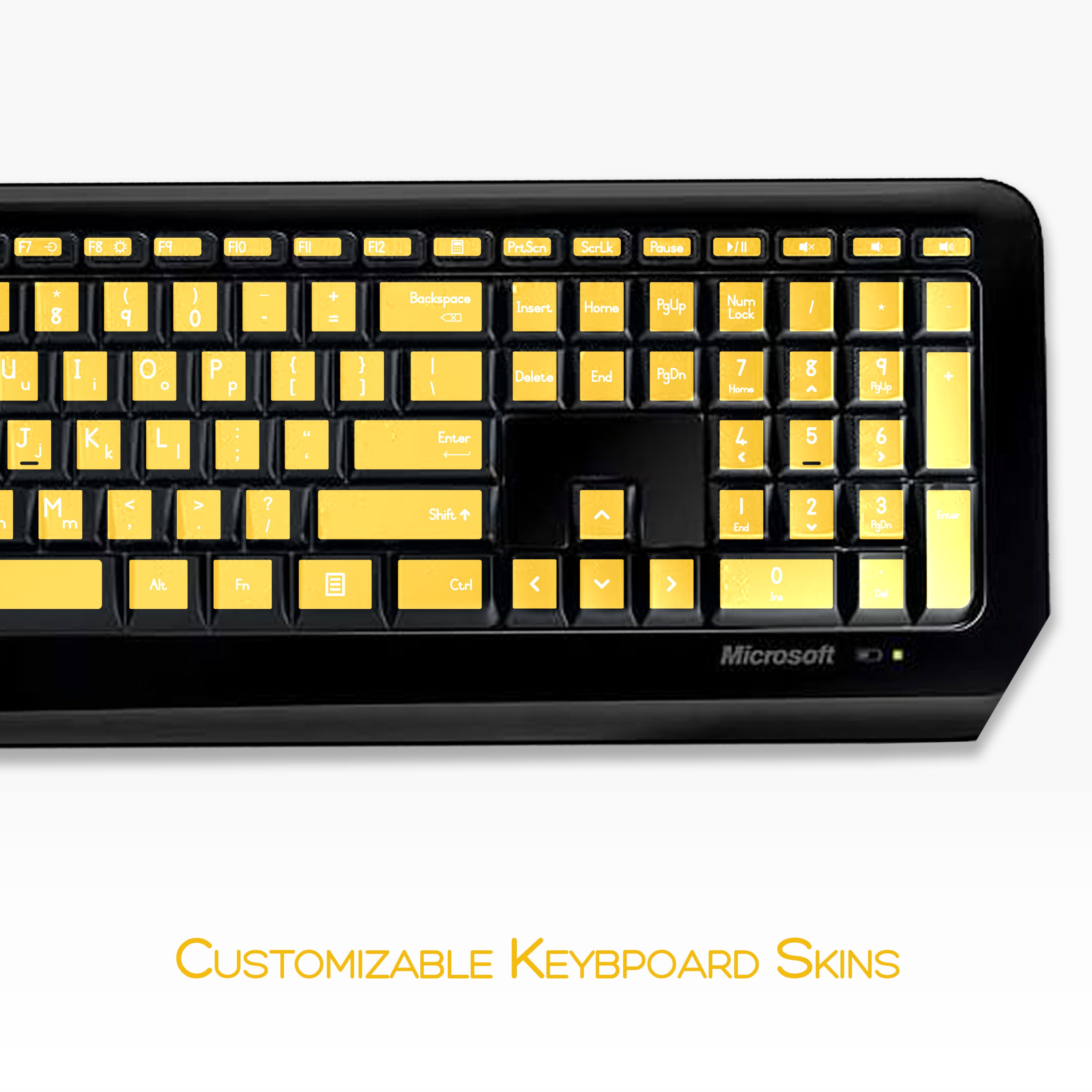 Microsoft Wireless Keyboard 800 Skins - Set of 8 Multi-color Typing ...