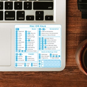 Mac Keyboard Shortcuts Printable Stickers, Shortcuts Decal Clipart ...