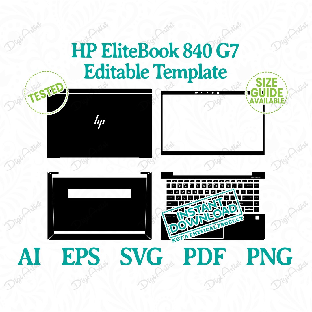 HP Elitebook 840 G7 Editable Template by Digiartist Store, HP Elite ...