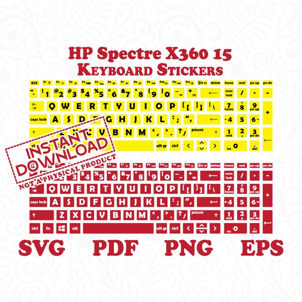 Keyboard Stickers Hp - Etsy