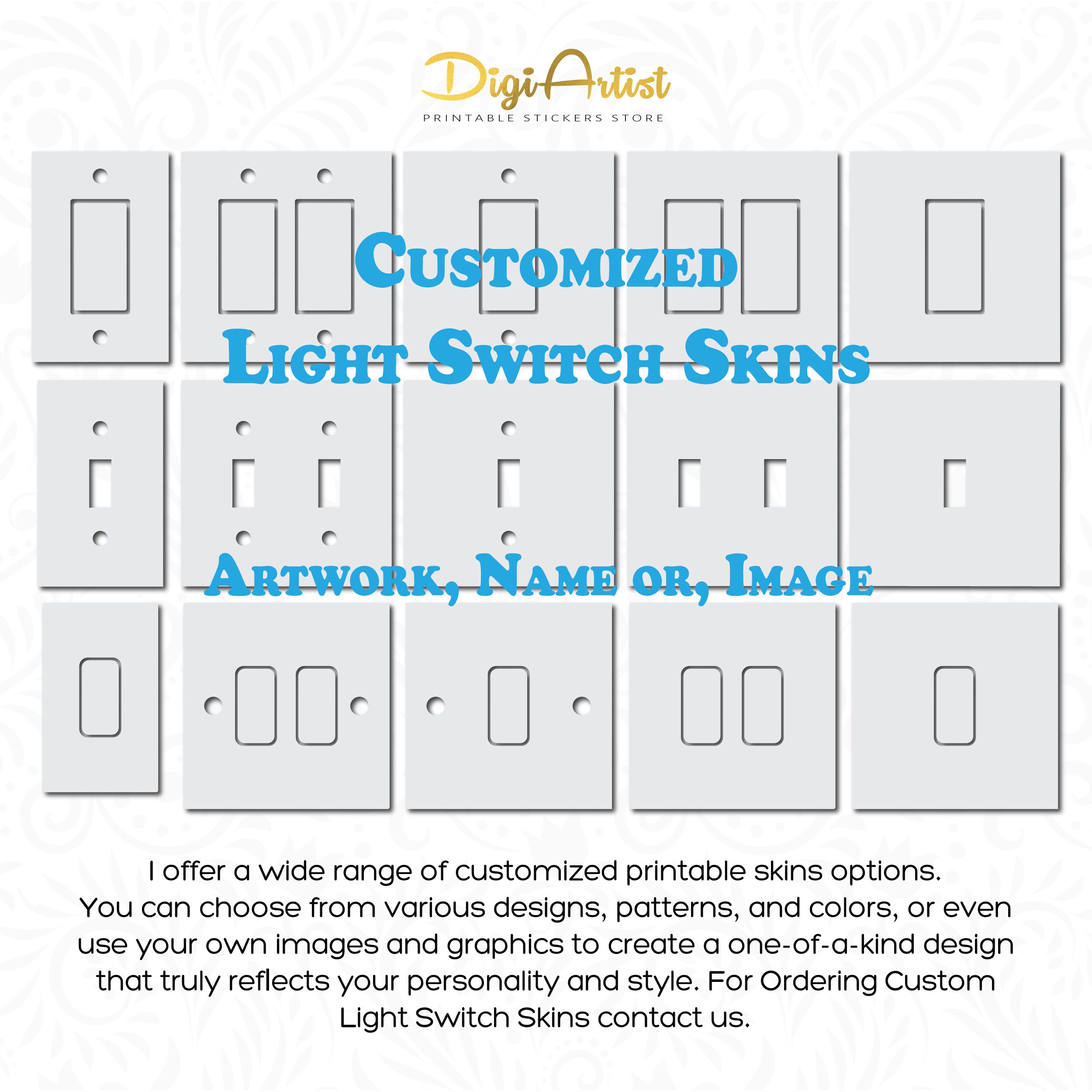 Unique Light Switch Cover Stickers in 18 Light Switch Skins Stickers ...