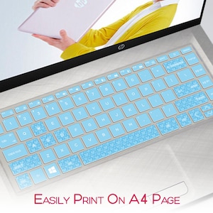 Keyboard Printable Stickers, Window Laptop Decal Clipart, Pack of 4 ...