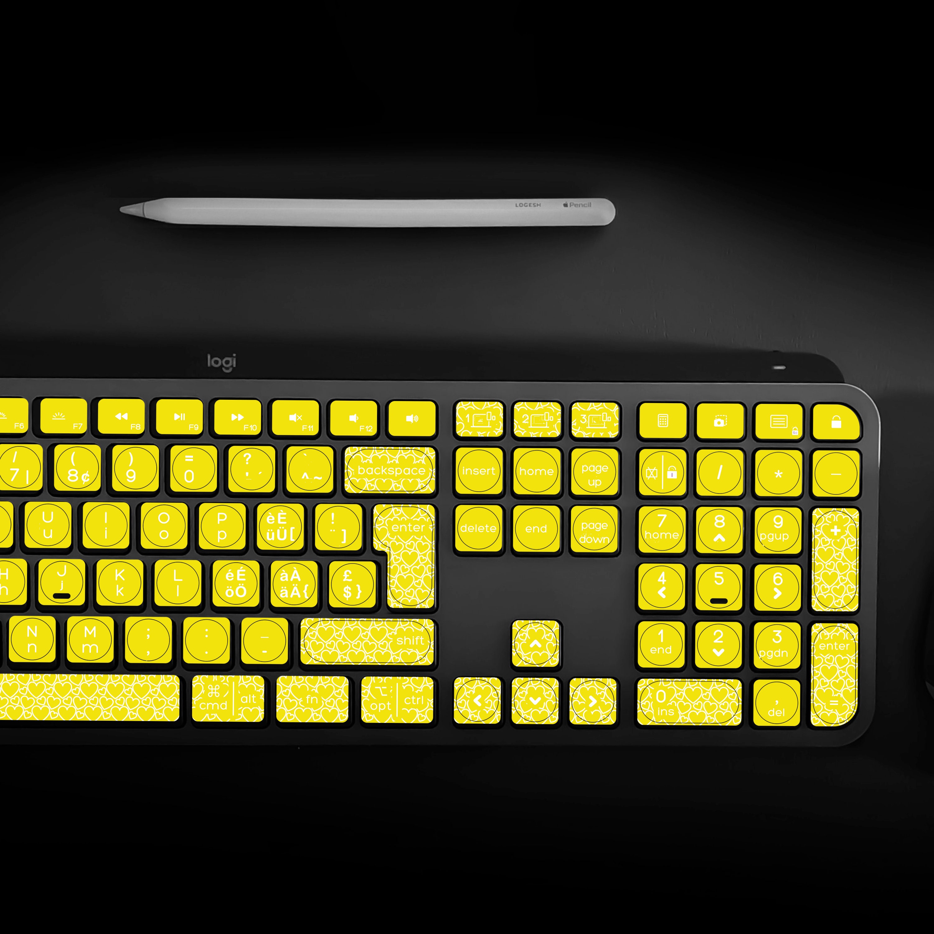 German Logitech Keyboard Full Size MX Keys Keyboard Stickers - Set of 6 ...