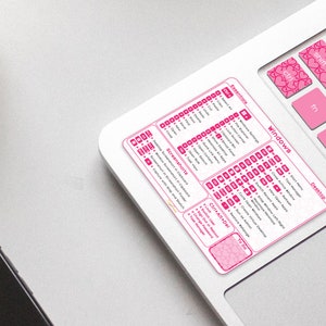 Keyboard Shortcuts Printable Stickers, Window Shortcuts Decal Clipart ...