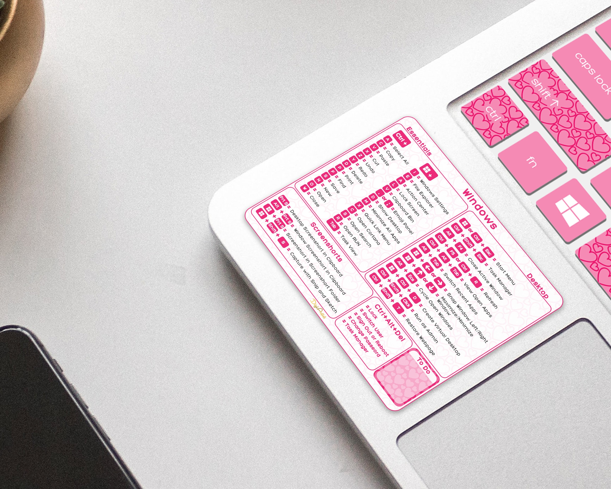 Keyboard Shortcuts Printable Stickers, Window Shortcuts Decal Clipart ...