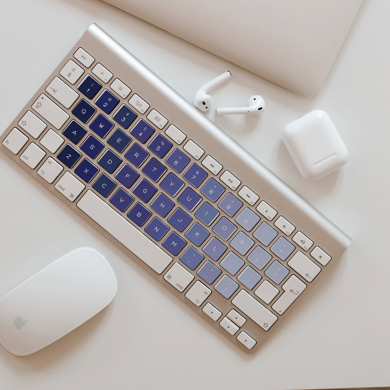 Typing Practice Cute Keyboard Stickers in 4 Muti-color 1.5cm Key ...