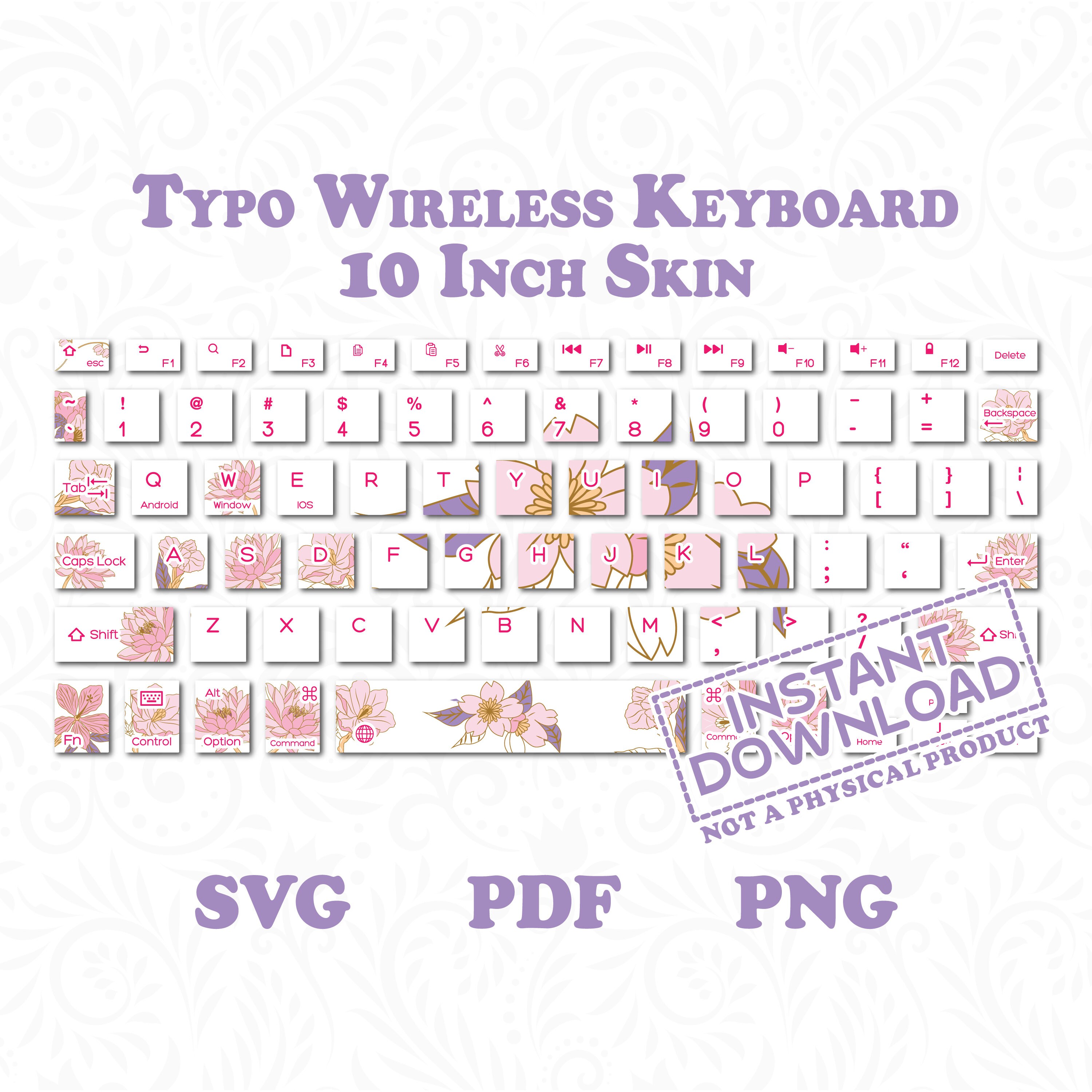 Typo Wireless 10 Inch Smart Keyboard Skins by Digiartist Store Pack of ...