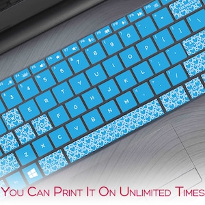 Keyboard Printable Stickers, Window Laptop Decal Clipart, Pack of 4 ...