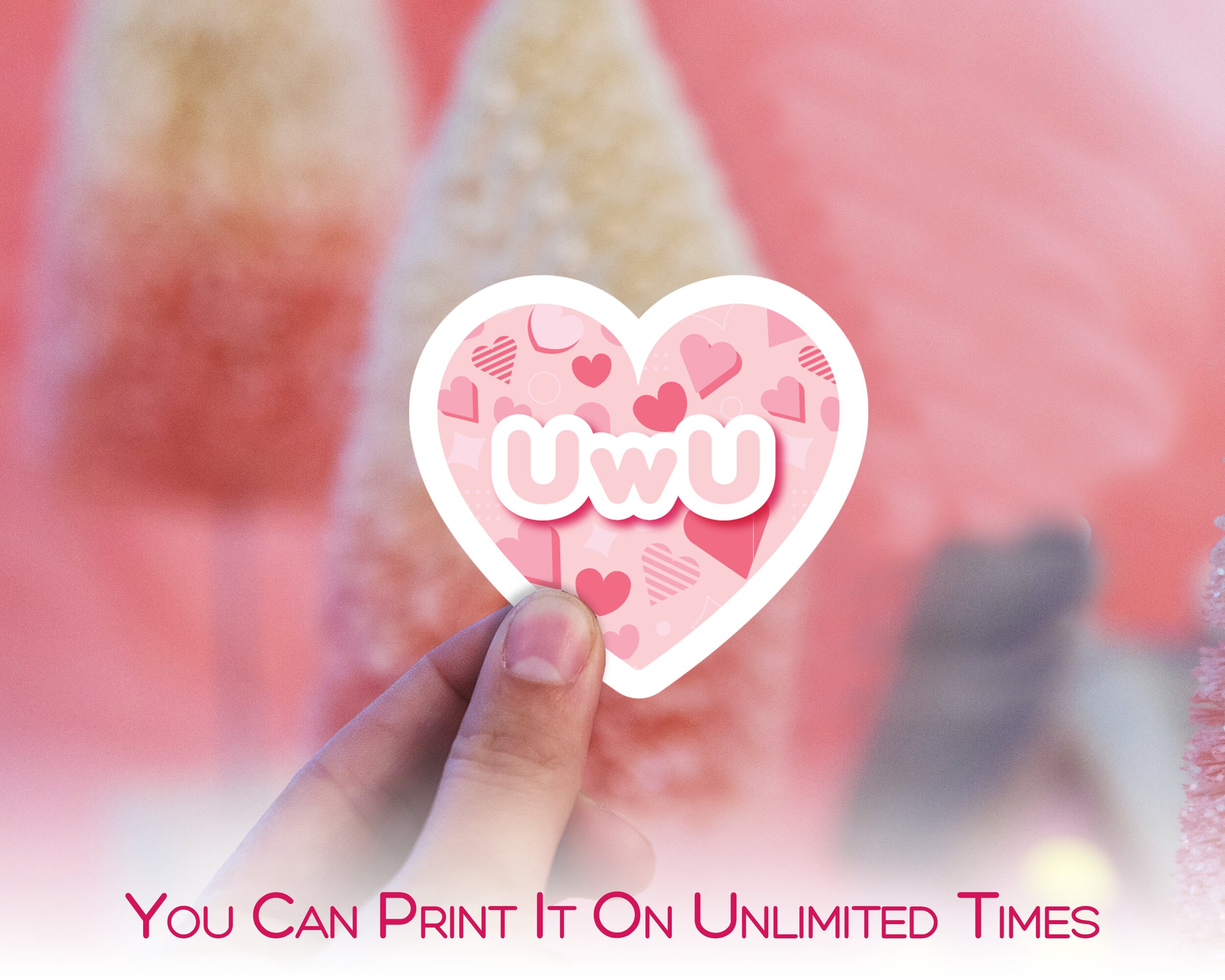 Uwu Kawaii Stickers in 40 Subuwu Decal Uwu Stickers Instant - Etsy