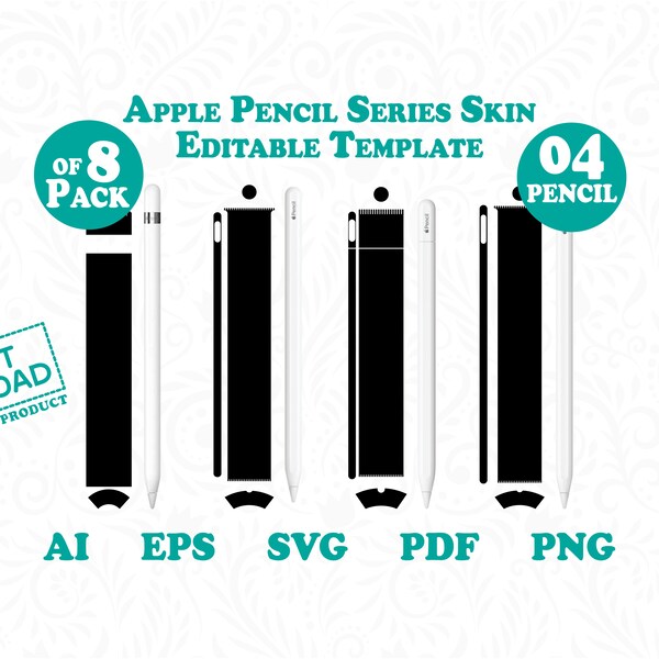 Apple Pencil Template - Etsy