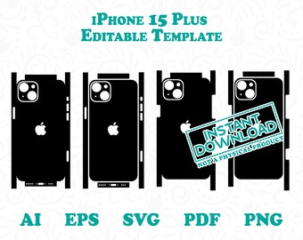 IPhone 15 Pro Editable and Printable Template by Digiartist Store, Custom iPhone Case iPhone ...