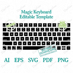 Magic Keyboard Skin Editable Template by Digiartist Store, Magic ...