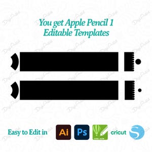 Apple Pencil Gen 1 Skin Editable Template by Digiartist Store in ...