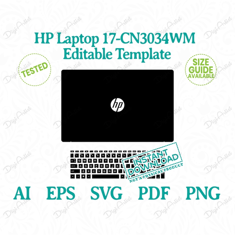 Custom Laptop Skin Template - Etsy