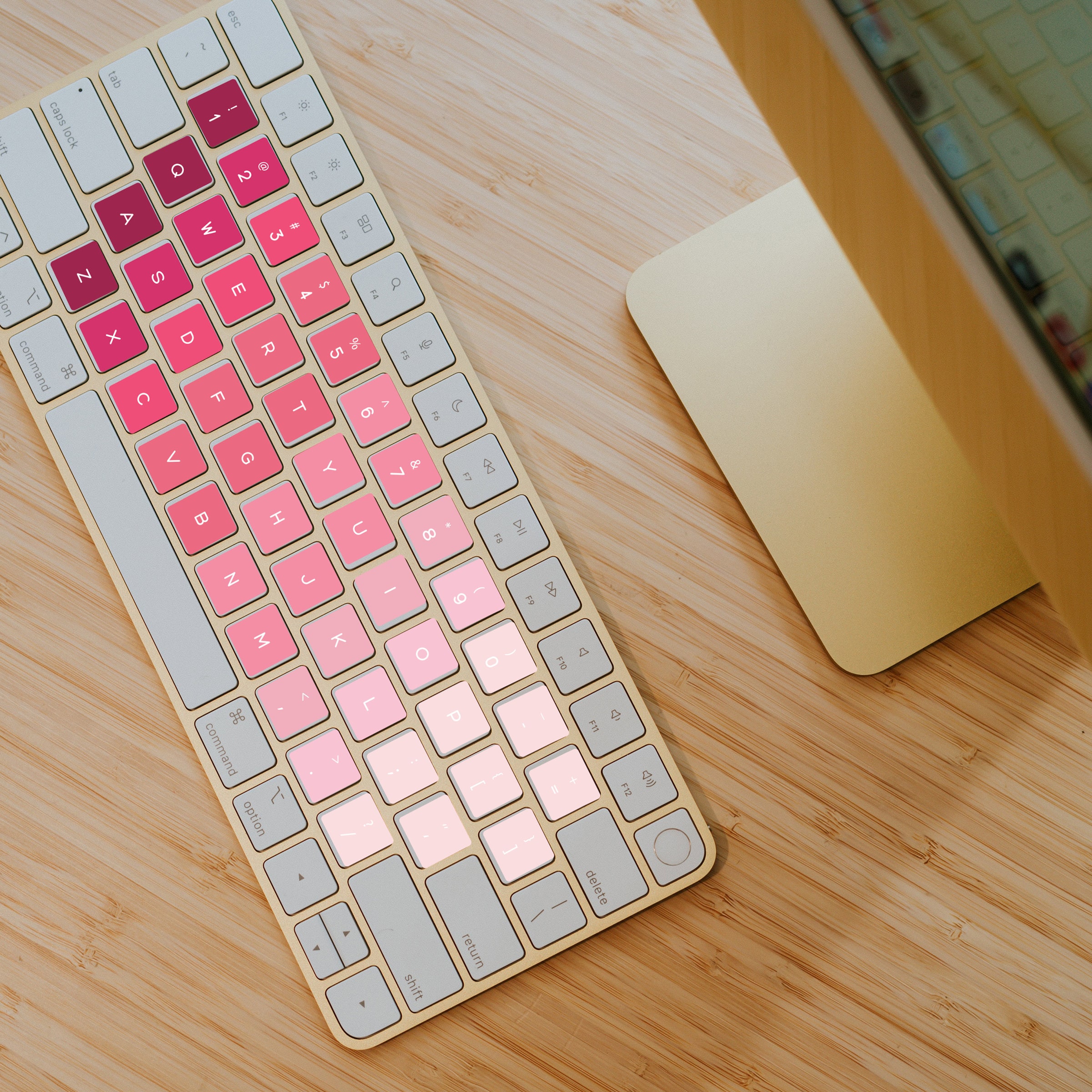 Typing Practice Cute Keyboard Stickers in 4 Muti-color 1.5cm Key ...