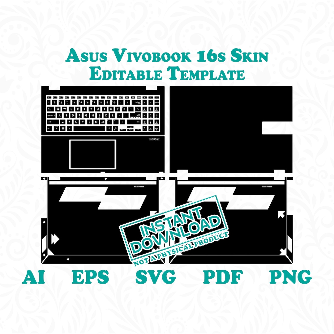 Asus Vivobook 16s Skin Editable Template by Digiartist Store, Asus ...